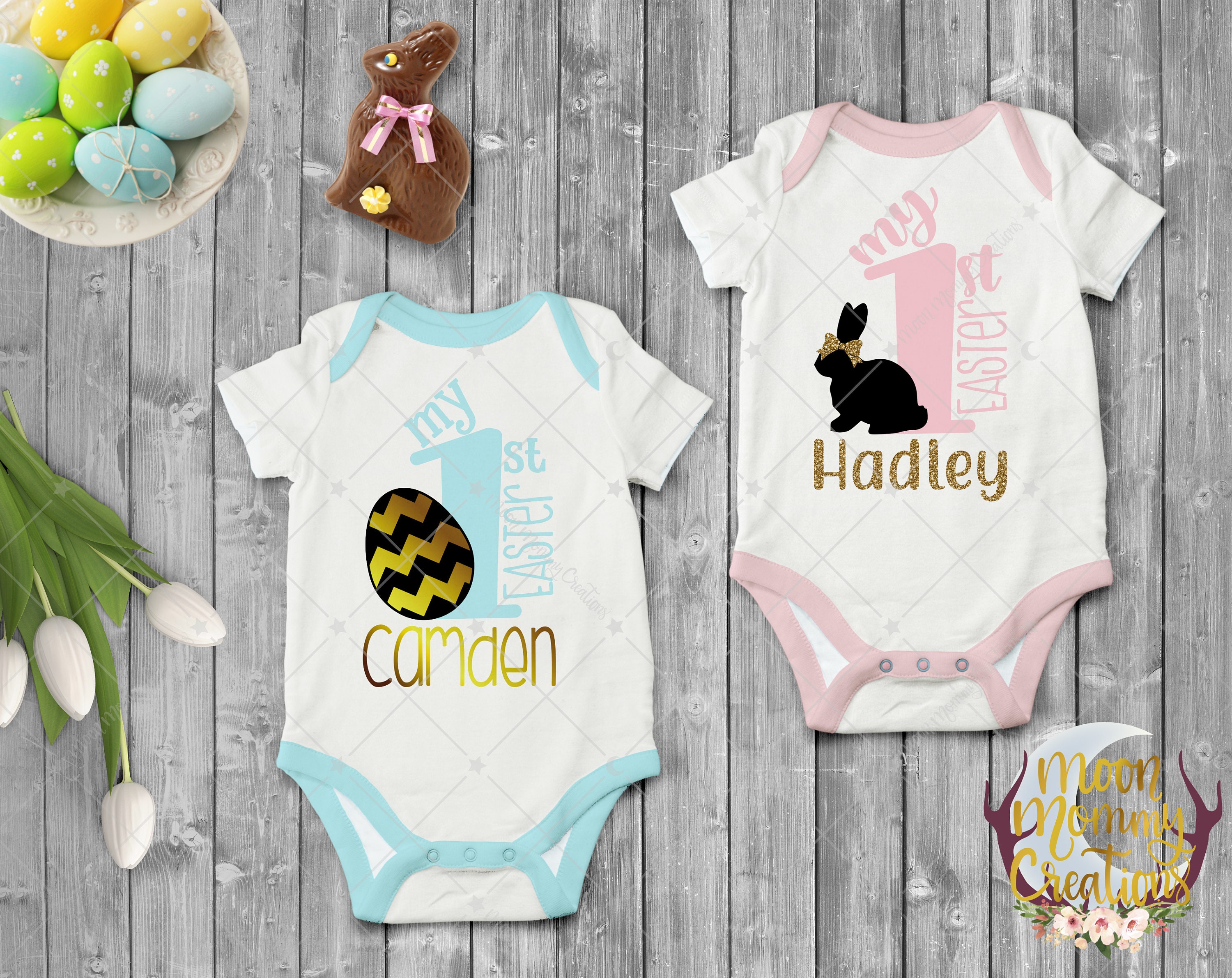 My First Easter 1st Year Baby Shirt Design Personalized | Etsy