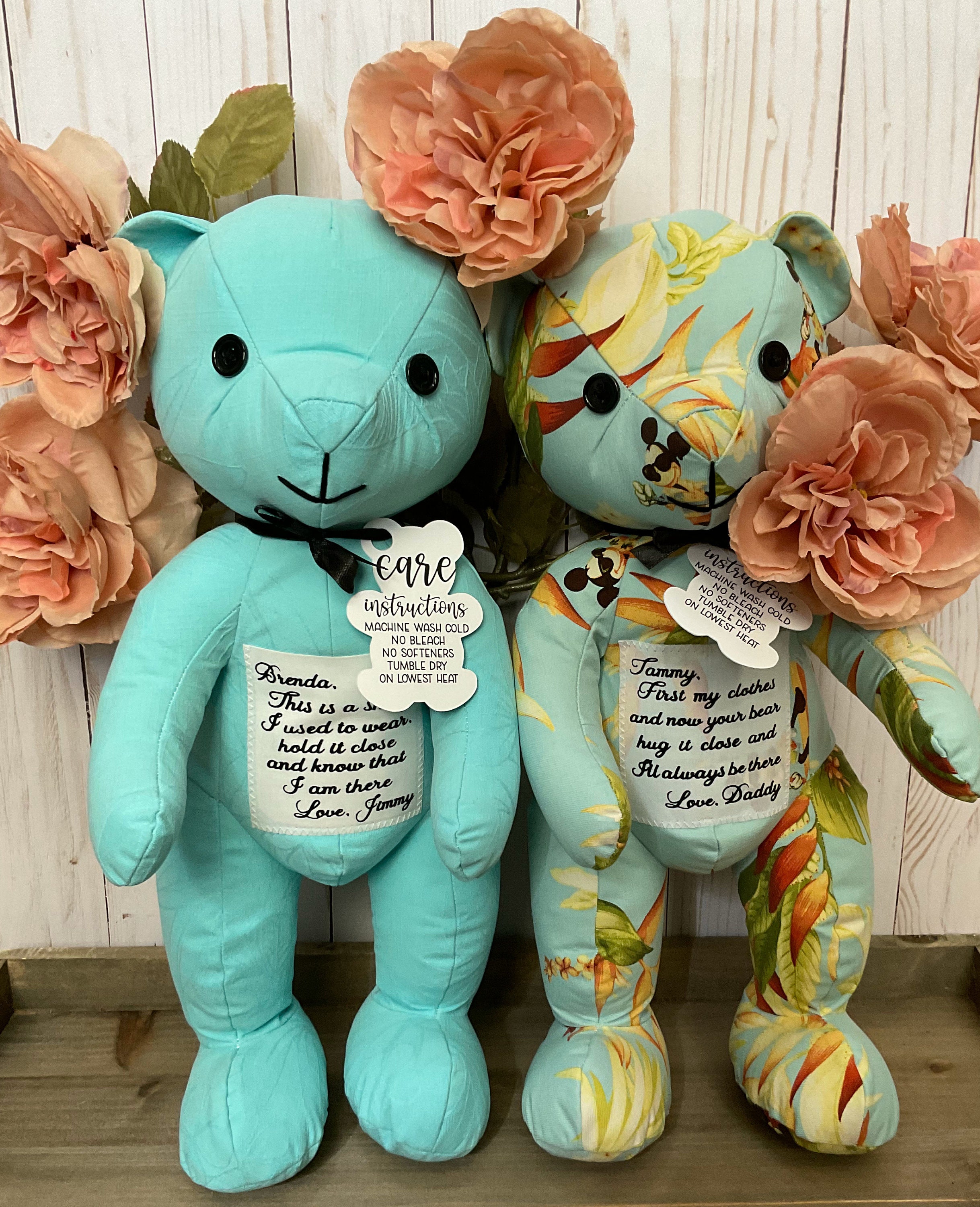 Teddy Bear Handmade From a Loved One's Clothing - Etsy