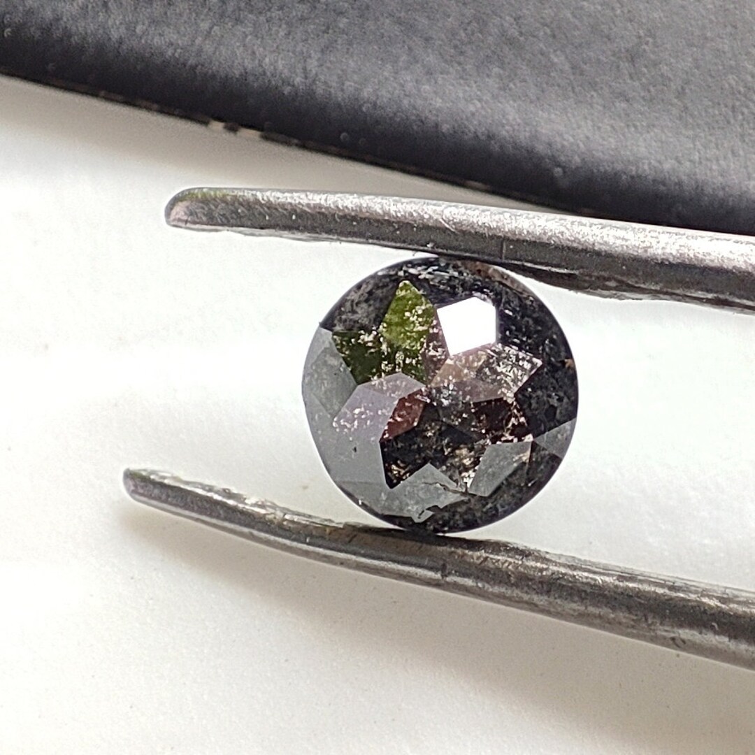 4.1 mm Salz Pfeffer Diamant Rund Diamant Form Fancy Form - Etsy.de