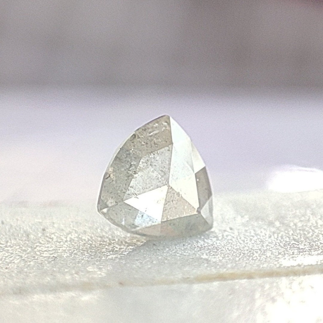 0.20 Carat Milky White Diamond Rose Cut Trillion 4 Mm Natural Diamond ...