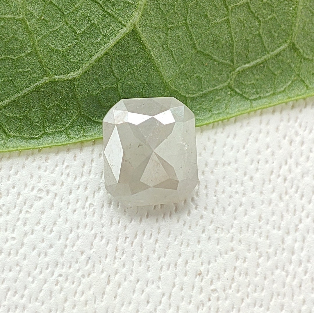 0.20 Cts Grey Diamond Rose Cut Conflict Free Natural Grey Diamond ...