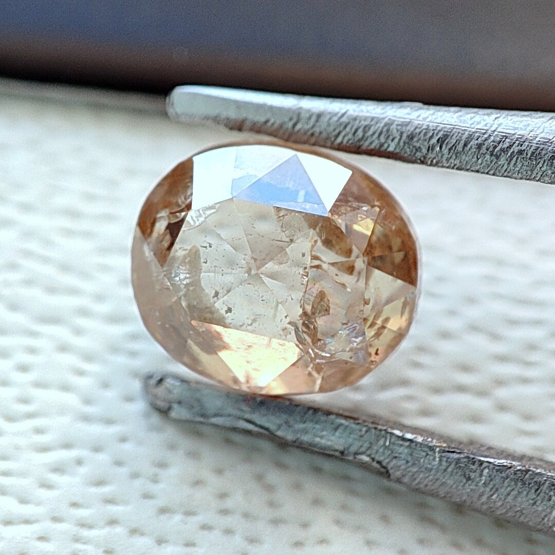0.25 Carat Brown Diamond Rose Cut Oval, 3.5X4 Mm Natural Rare Diamond ...