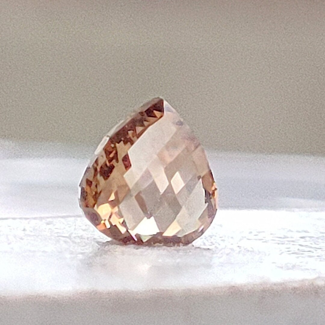Champagne Diamond Heart 0.18 Ct VVS1 Checker Cut Natural Loose Diamond ...