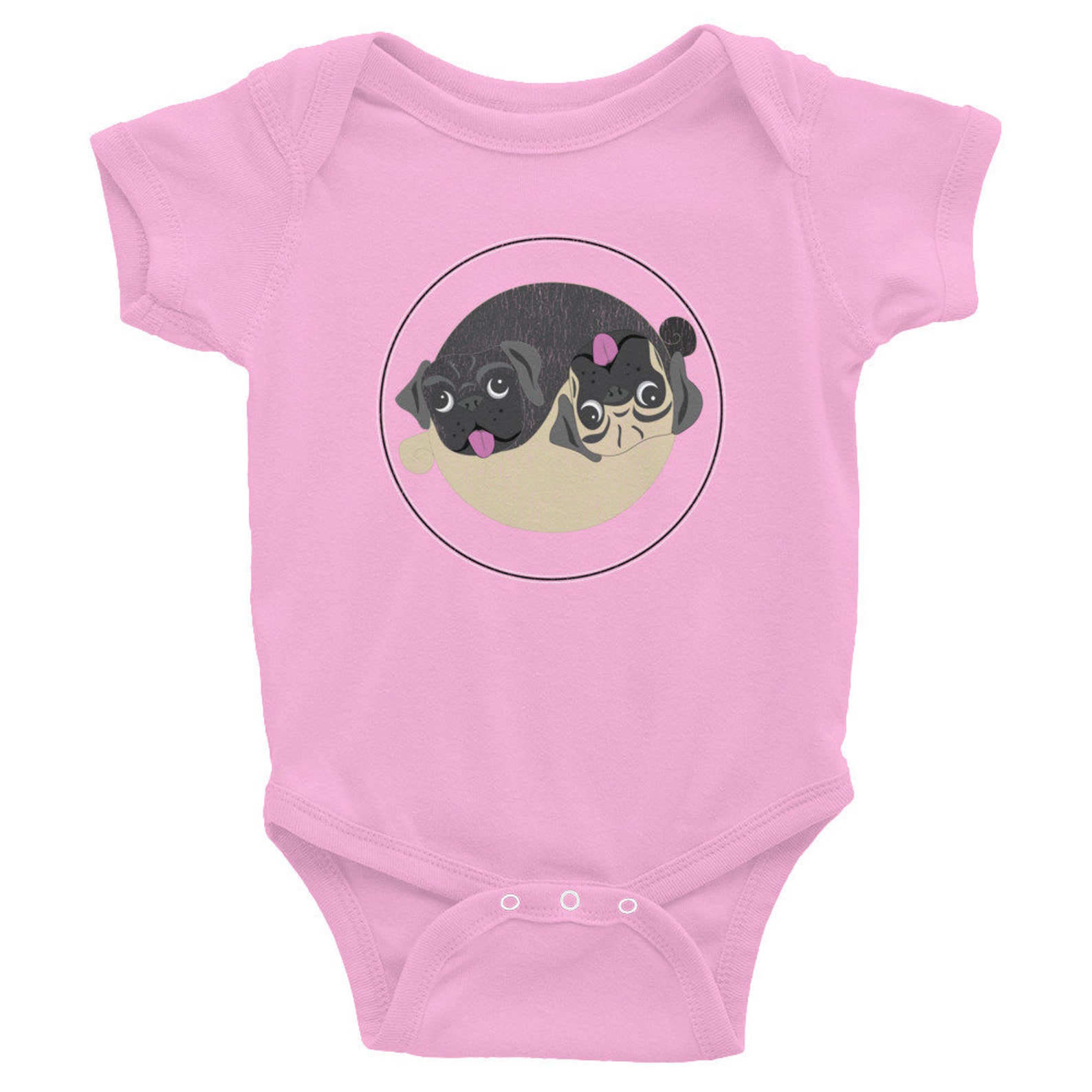 Yin Yang Pug Infant Bodysuit - Etsy