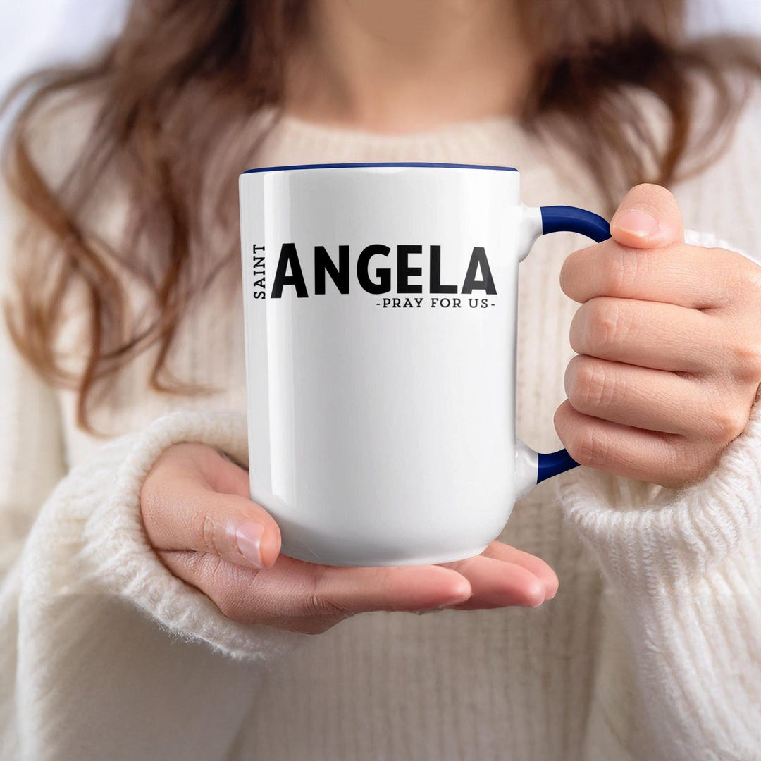 Saint Angela Pray for Us Mug, Catholic Gift Mug, Religious Mug Gift ...