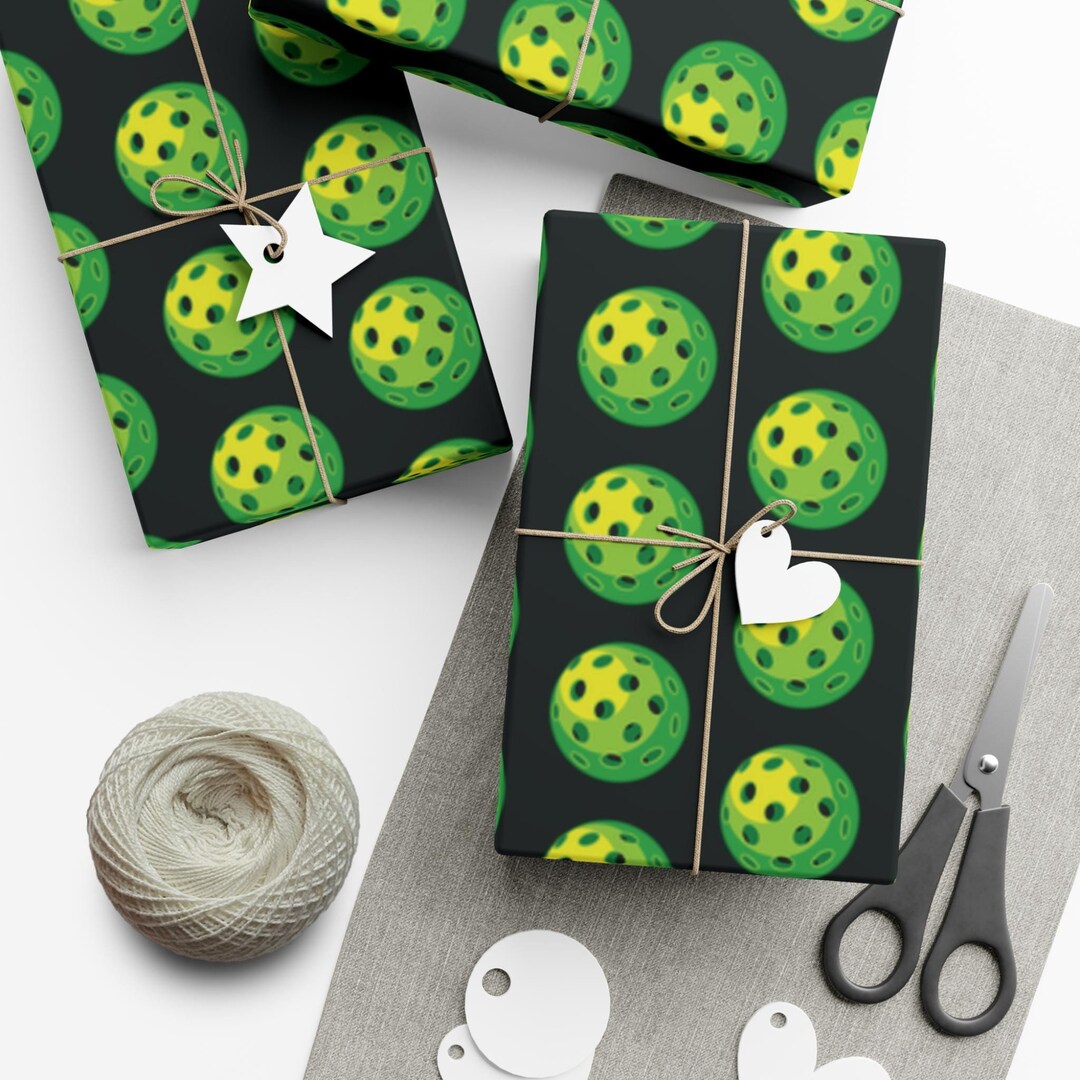 Pickleball Wrapping Paper, Pickleball Gift Wrap, Eco-friendly Sports ...