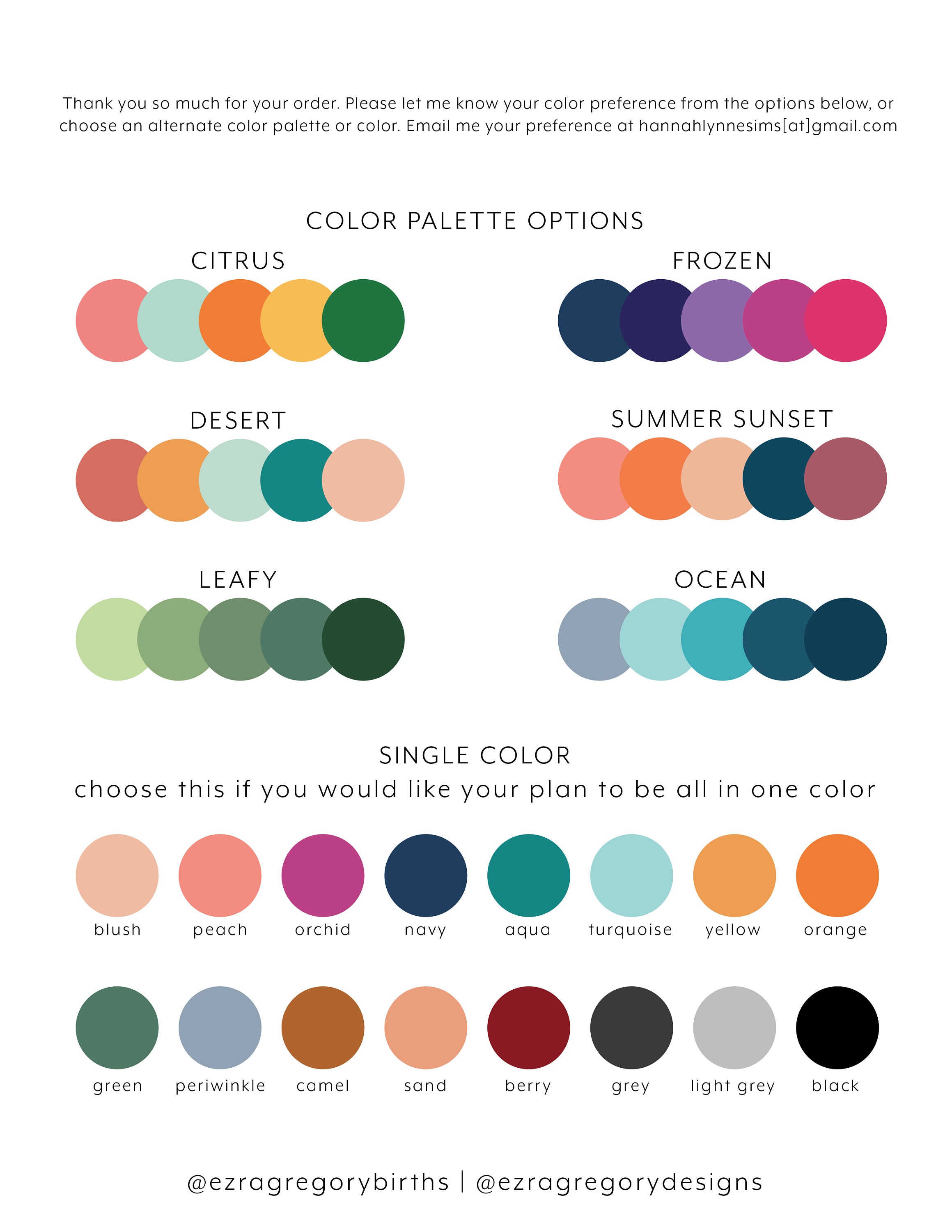 Visual Birth Plan, at a Glance Birth Plan, Doula, Natural Birth ...