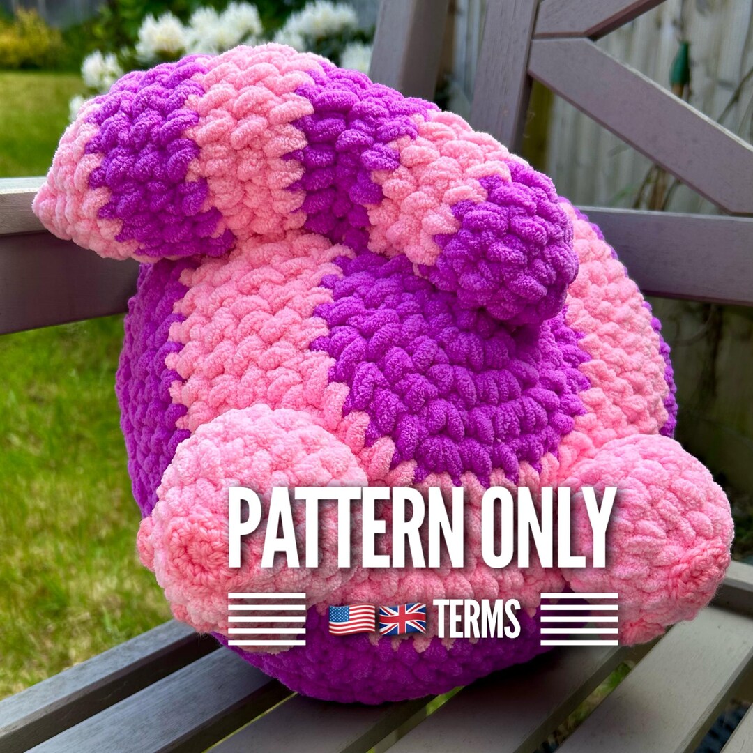Cheshire Cat Bum Cushion Crochet Pattern. UK and US Terms. - Etsy