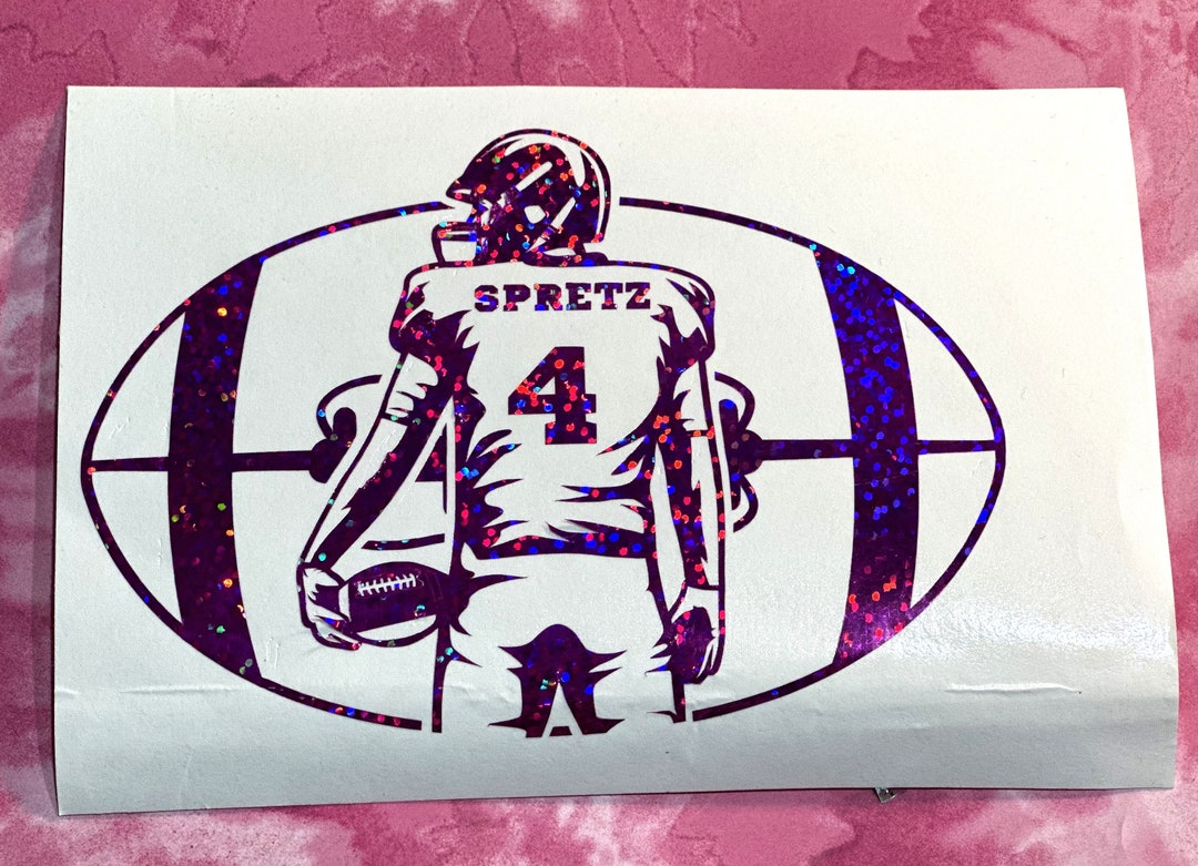 Football Player Decalfootball Player Stickerdurable Vinyl Sports Fan ...