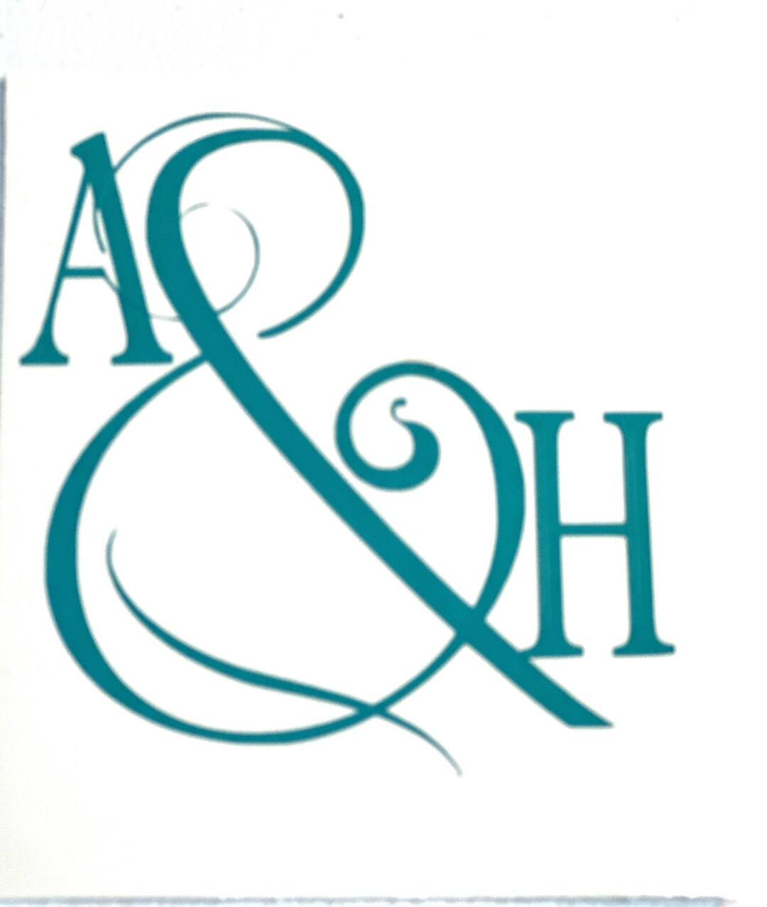 Wedding Monogram Monogram Letter Decal Personalized Monogram Sticker ...