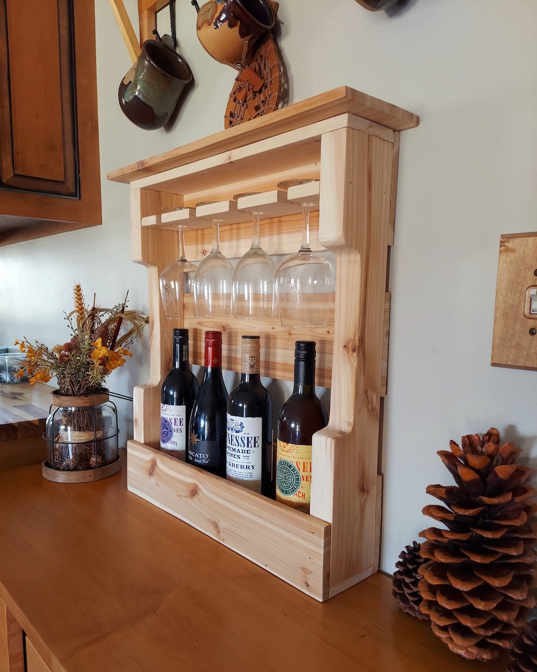 Wine Rack | Cedar Rustic Wine Rack | Cedar Wood | Wedding Gift L ...