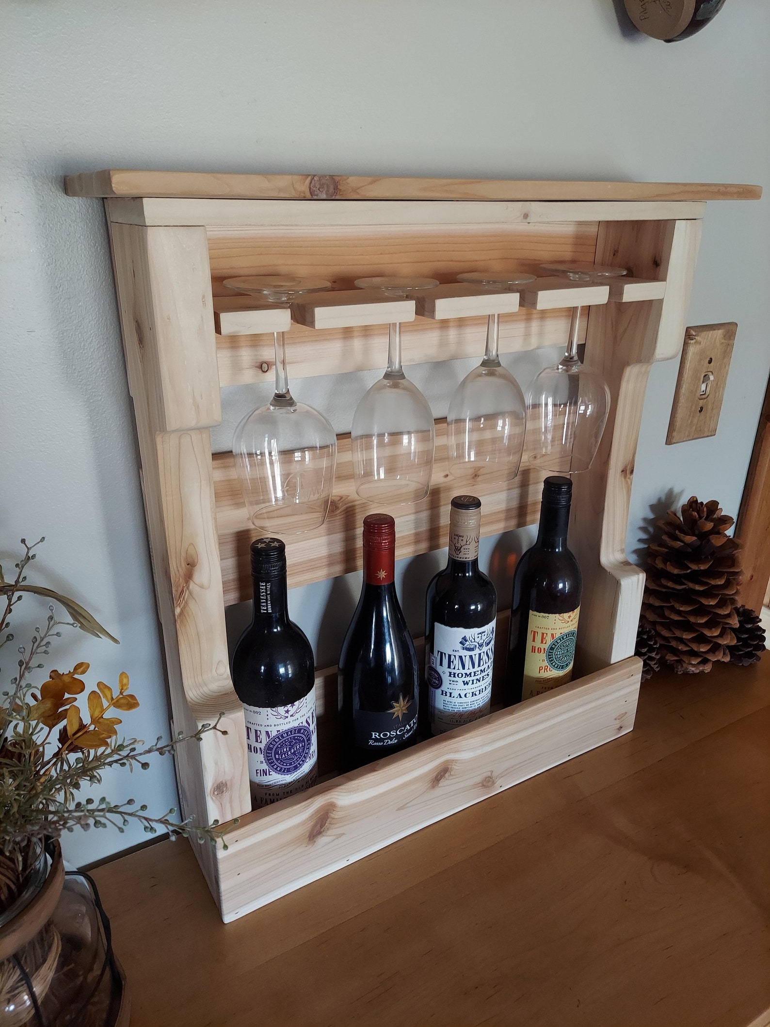 Wine Rack | Cedar Rustic Wine Rack | Cedar Wood | Wedding Gift L ...