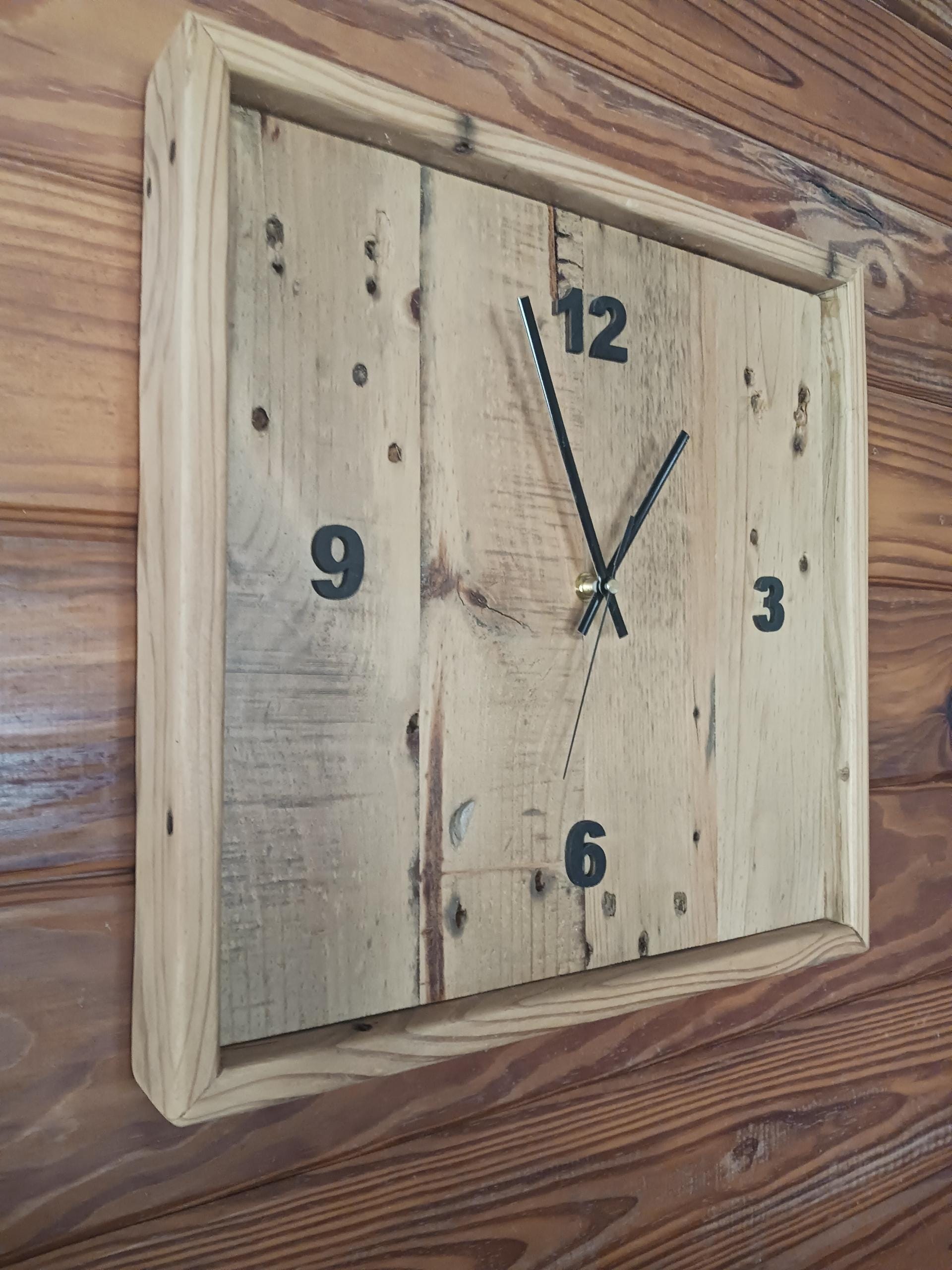 Reclaimed Wood Clock | Farmhouse Clock | Rustic Wall Clock | Cabin ...