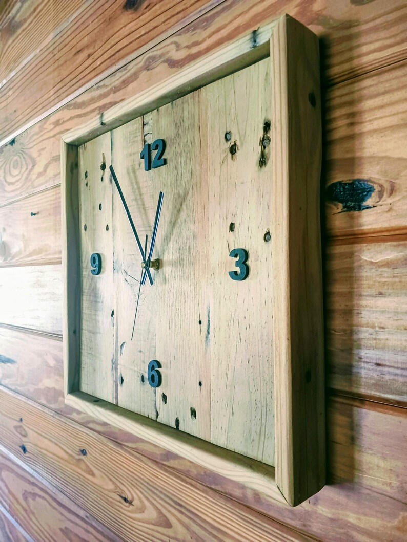 Reclaimed Wood Clock | Farmhouse Clock | Rustic Wall Clock | Cabin ...