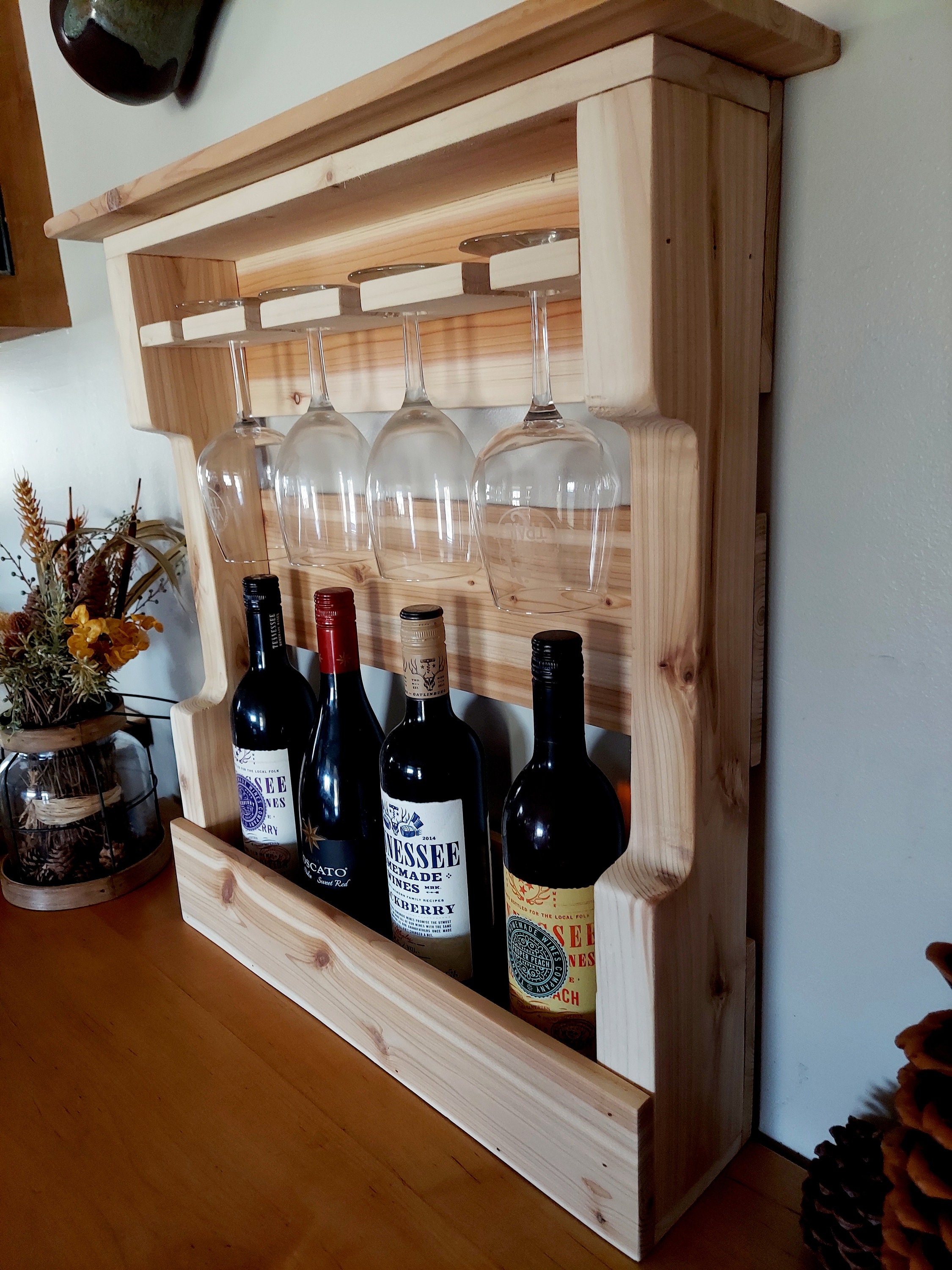 Wine Rack | Cedar Rustic Wine Rack | Cedar Wood | Wedding Gift L ...