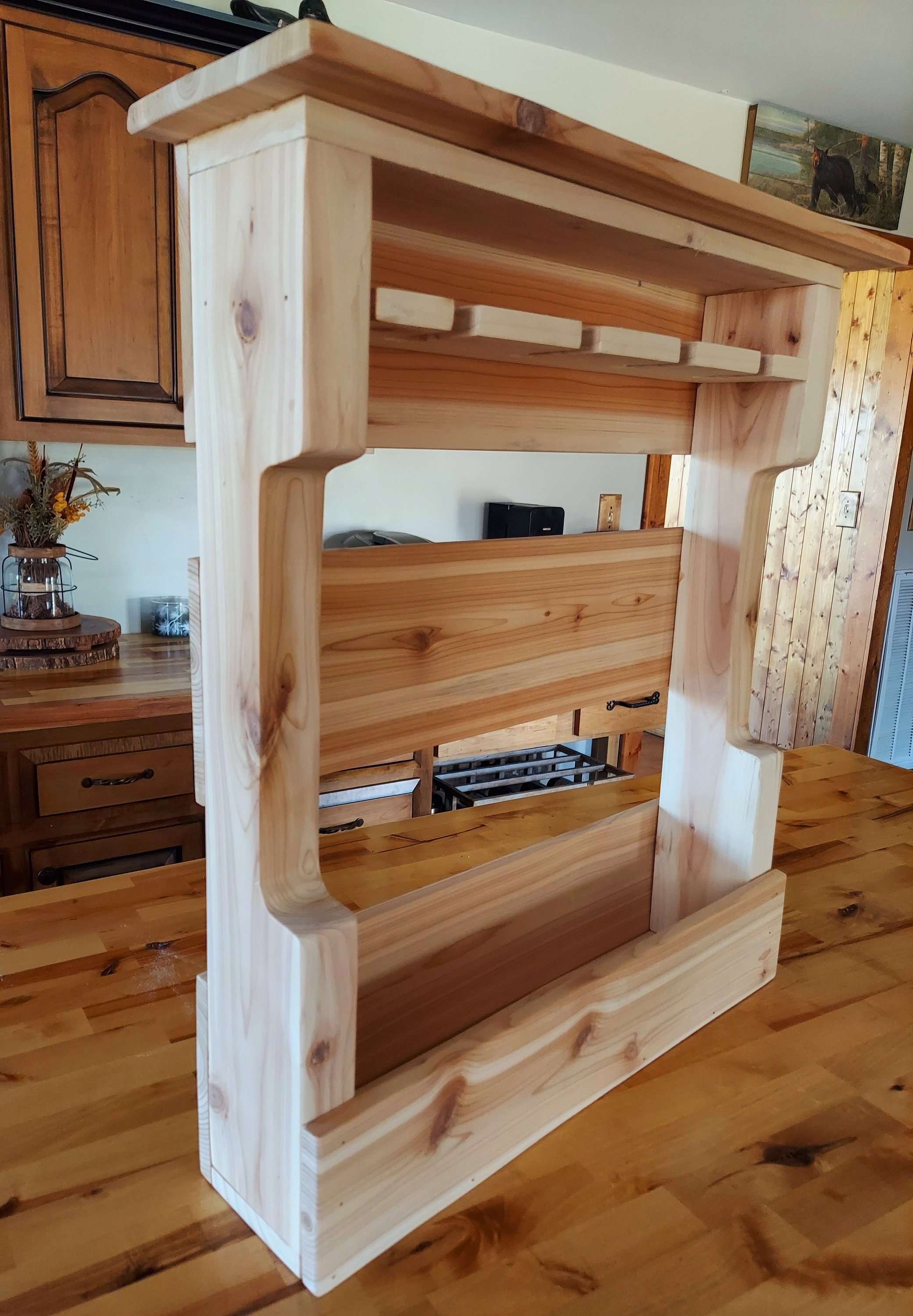 Wine Rack Cedar Rustic Wine Rack Cedar Wood Wedding Gift - Etsy