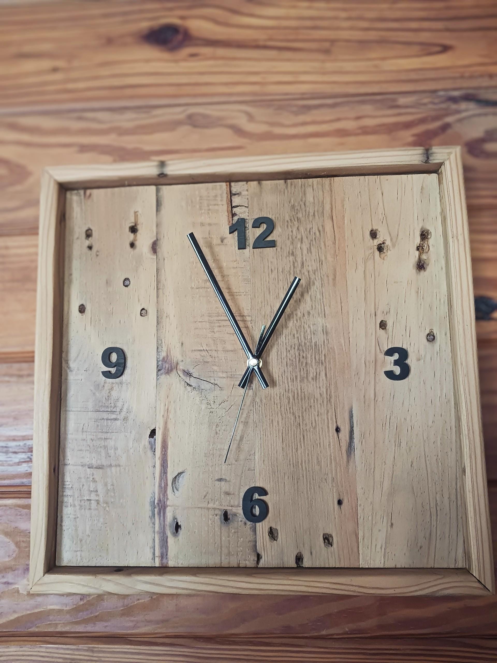 Reclaimed Wood Clock | Farmhouse Clock | Rustic Wall Clock | Cabin ...