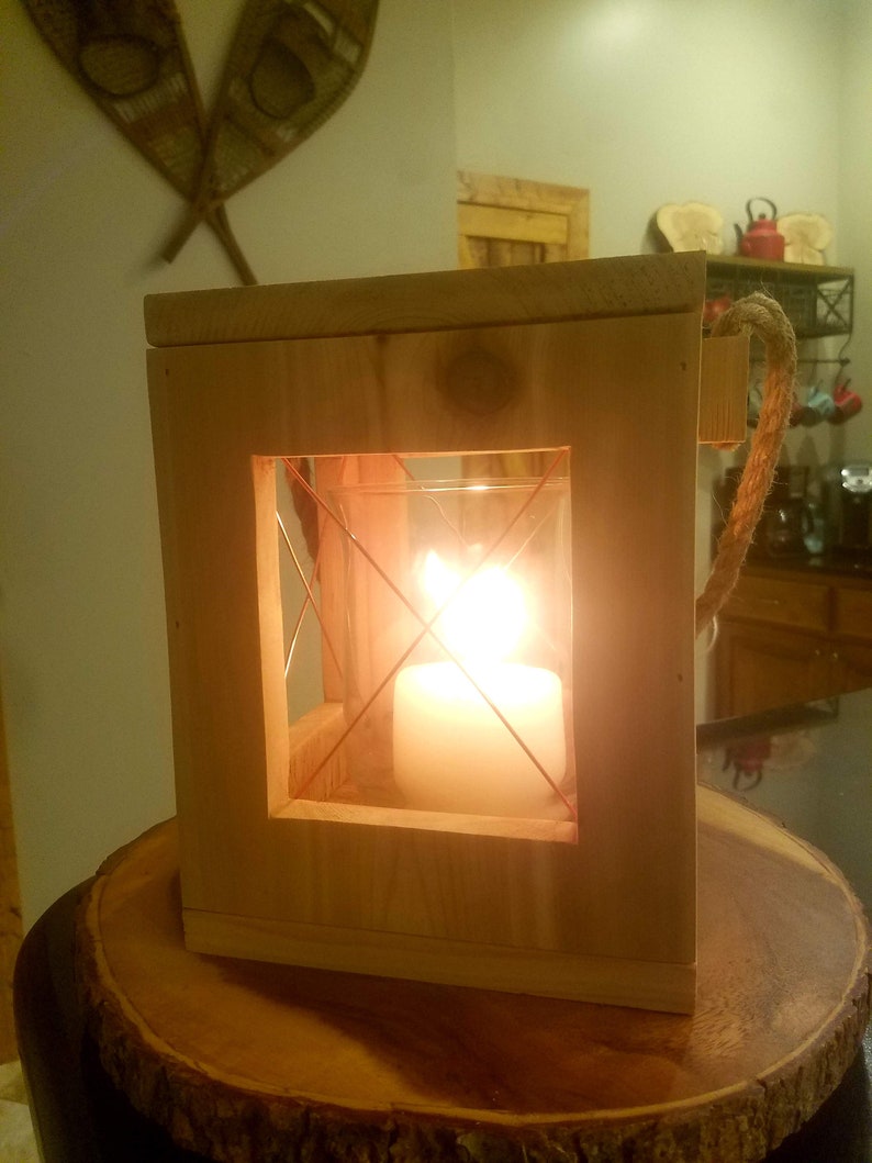 Linterna de vela de cedro / Linterna interior / Linterna - Etsy México