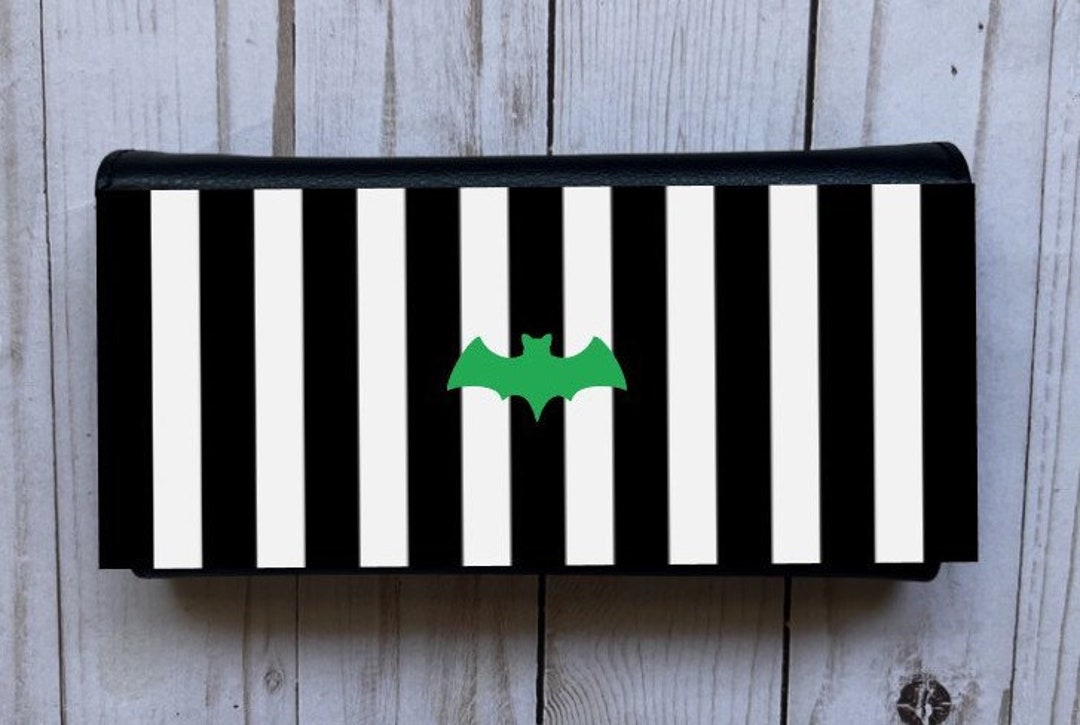 Black and White Striped Bat Wallet - Etsy