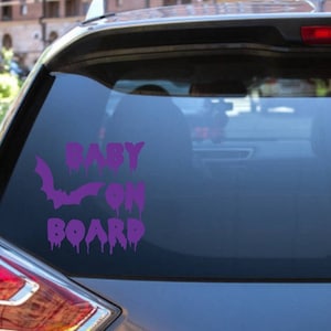 Baby Bat on Board Car Decal - Etsy