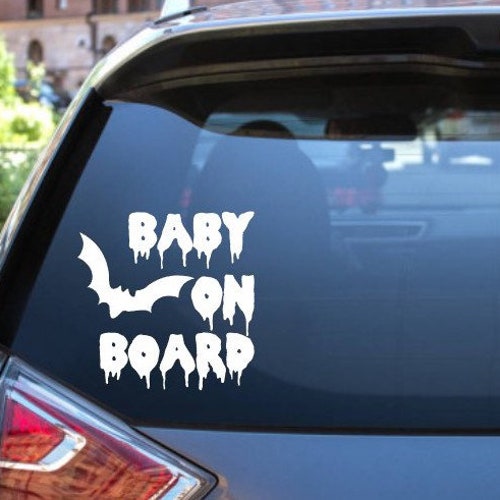 Baby Bat on Board Car Decal | Etsy