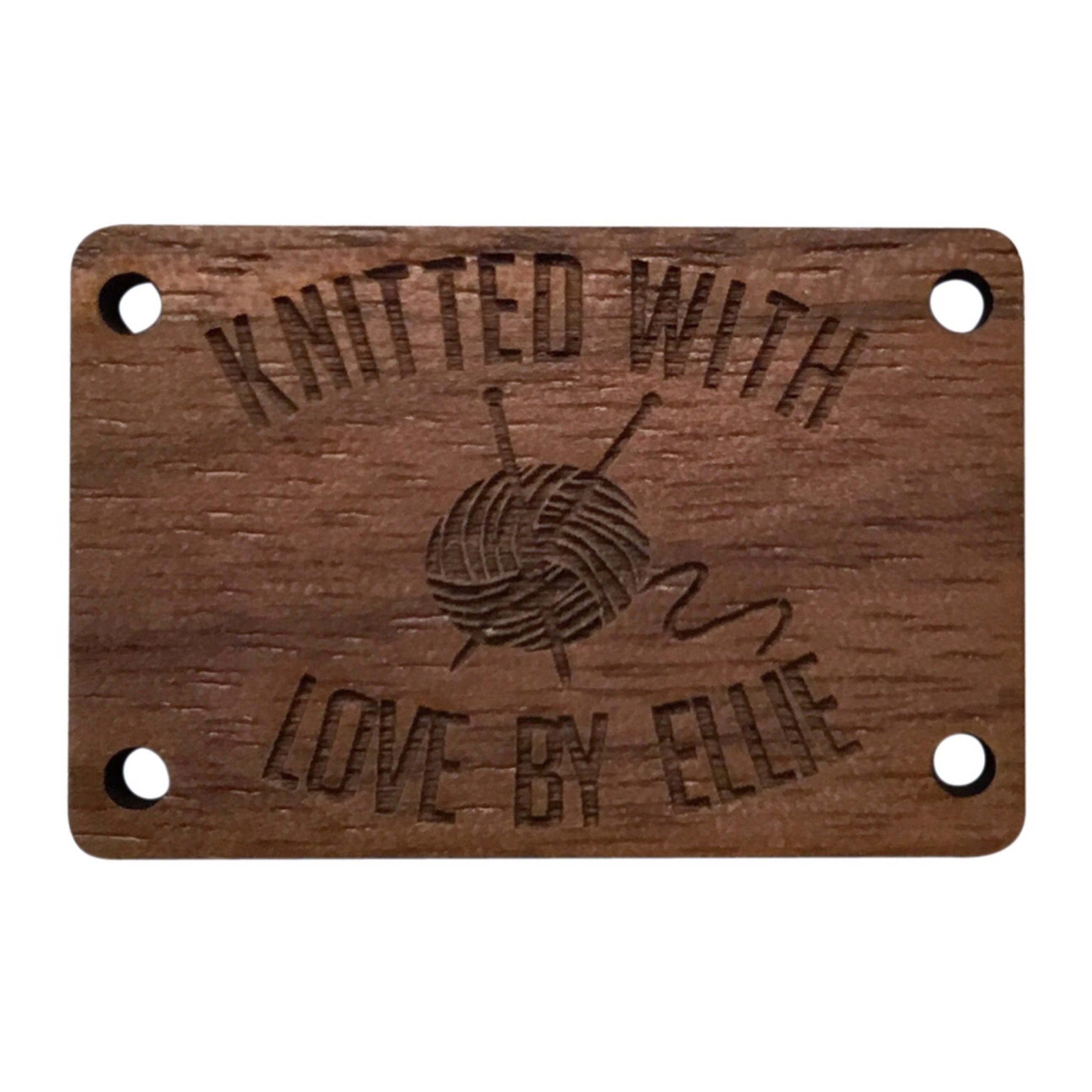 Walnut Wood RECTANGLE Tags 25mmx15mm Wooden Add: Any Text, an Image ...