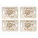 Personalised Set of 50 Cream 28x18mm Faux Leather Labels Rectangle ...