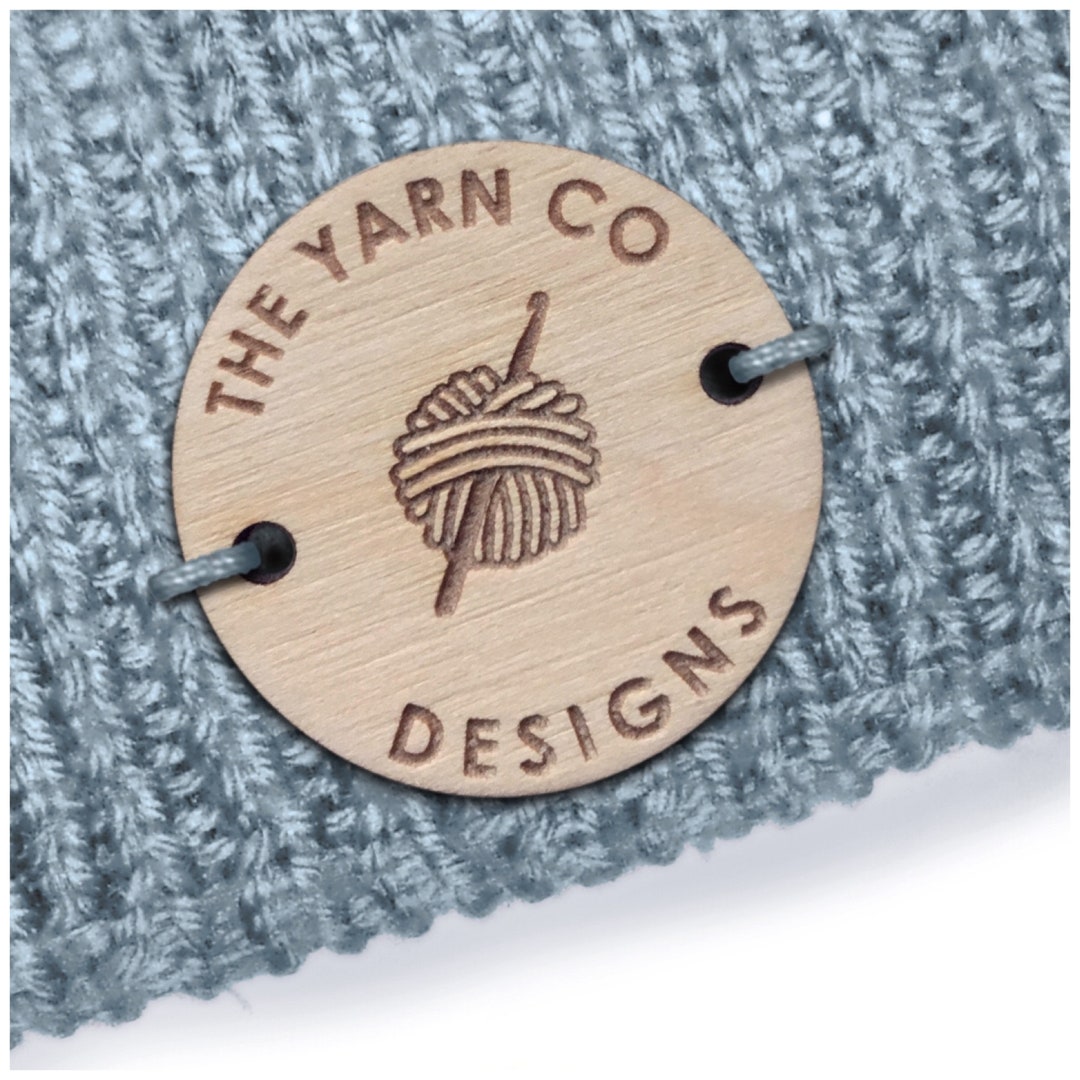 Personalised Birch Wood CIRCLE Tags 30mm Wooden Handmade Clothing ...