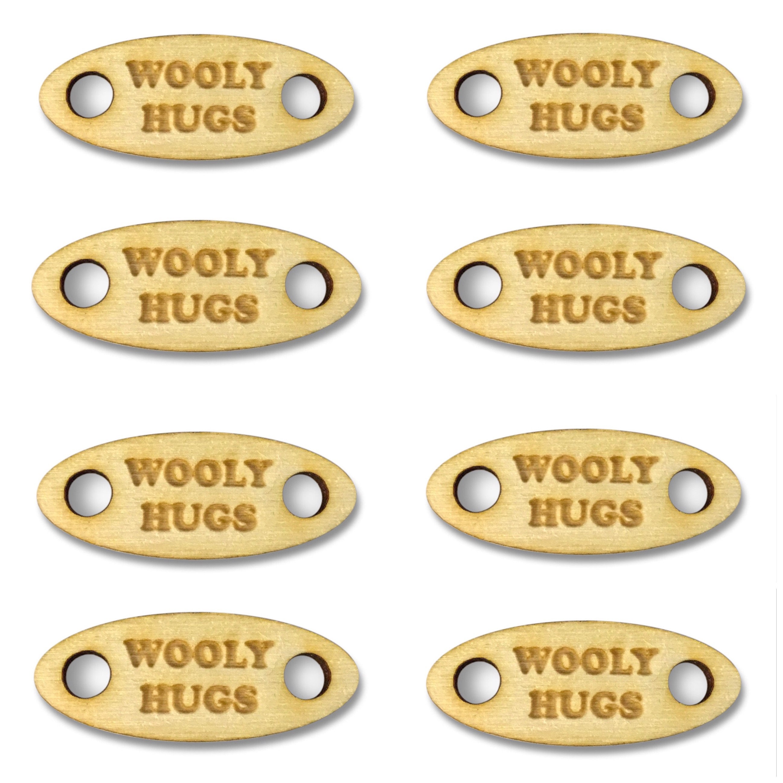 Personalised OVAL 28x12mm Tags Birch Wooden Handcrafted Products ...