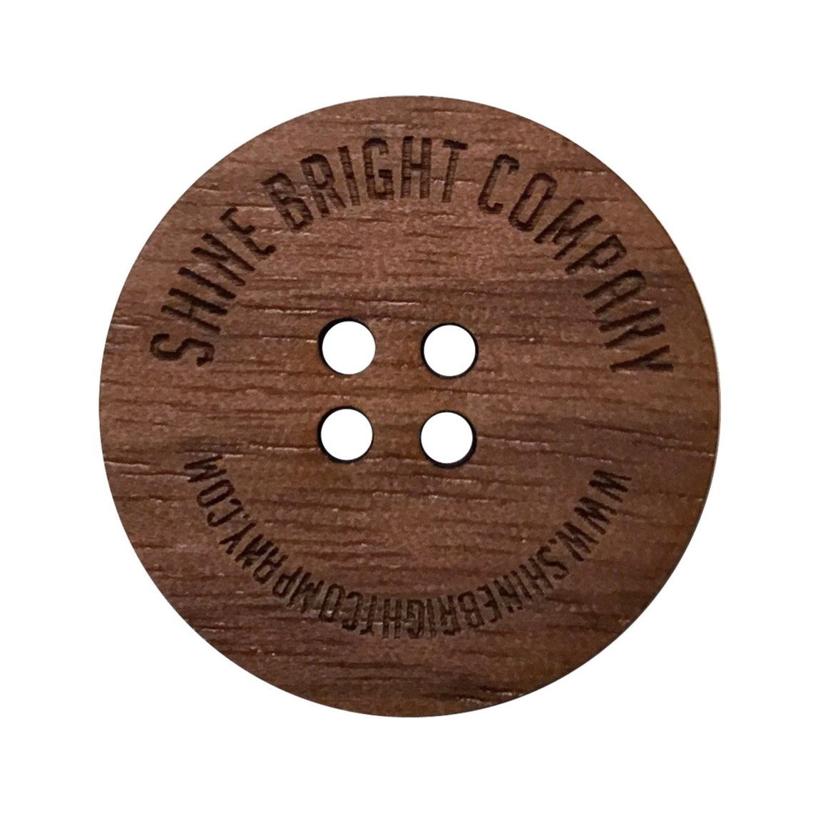 Personalised 20mm Wooden Walnut Buttons for Handmade Products | Etsy