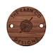 Personalised Walnut Wood CIRCLE Tags 30mm Wooden Handmade Clothing ...