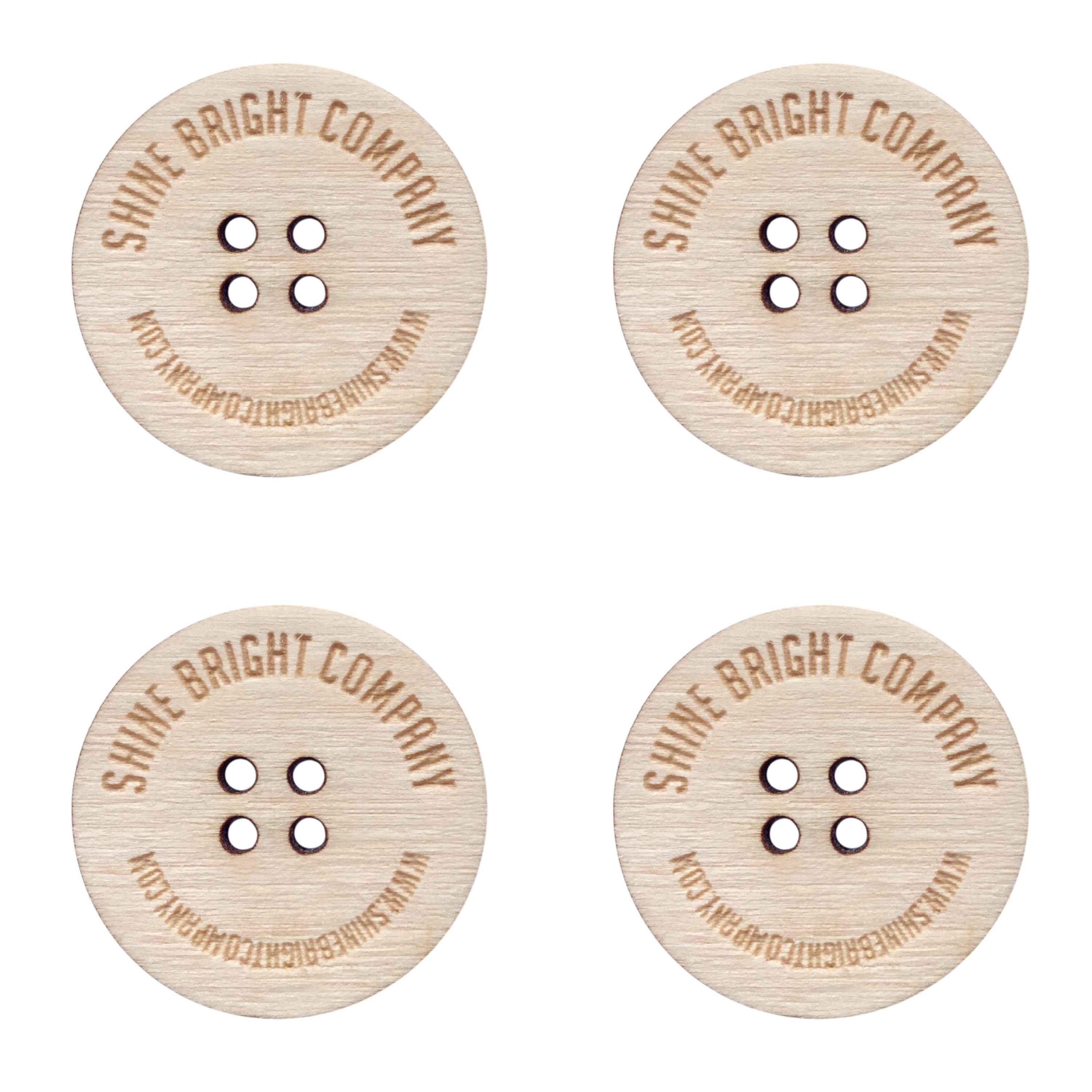 Personalised 20mm Buttons Wooden Custom Birch Wood Buttons - Etsy UK