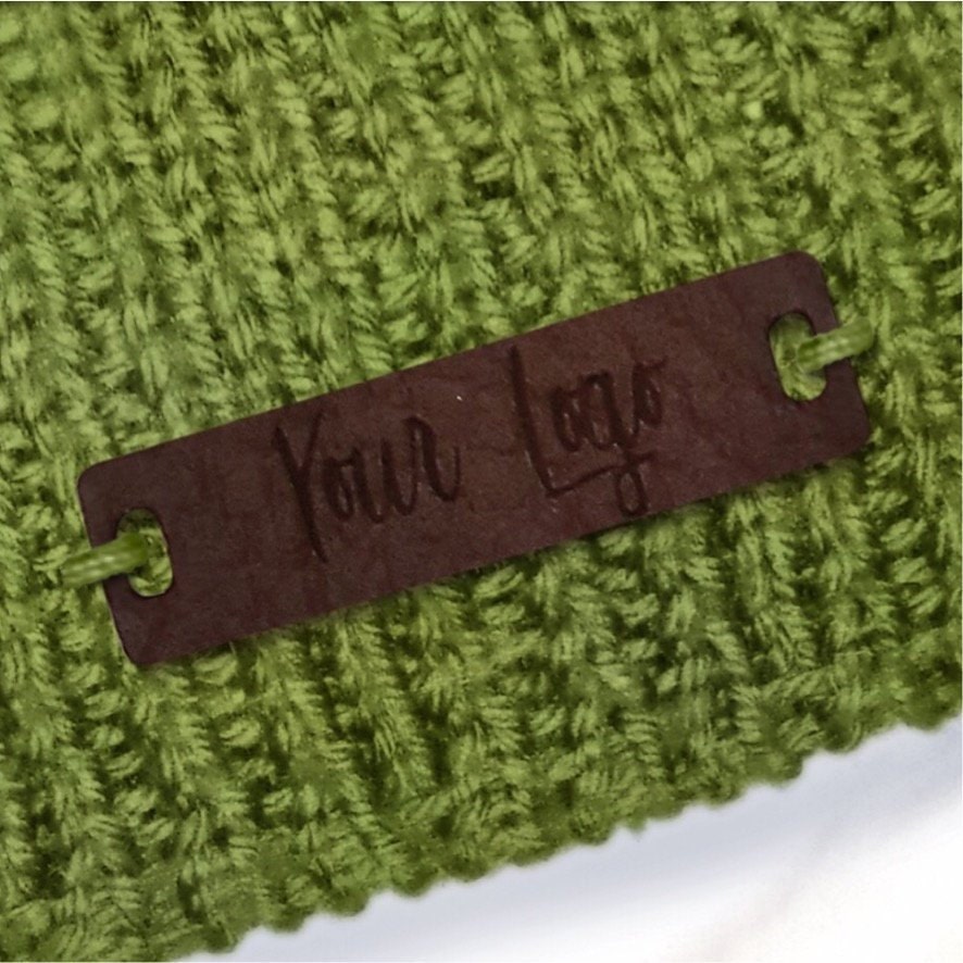 Personalised 28mm X 12mm Rectangle Faux Leather Labels. Custom | Etsy UK