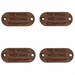 Walnut Wood OBLONG Tags 20mm X 16mm Wooden Add: Any Text, an Image or ...