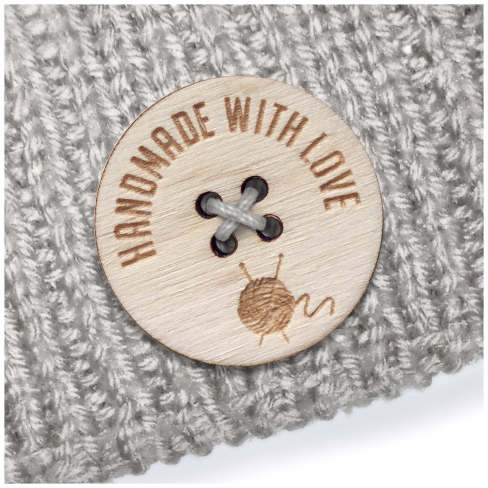 Customise This Space 20mm Wooden Birch Buttons Handmade Products ...