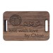 Walnut Wood RECTANGLE Tags 28mmx18mm Wooden Add: Any Text, an Image ...
