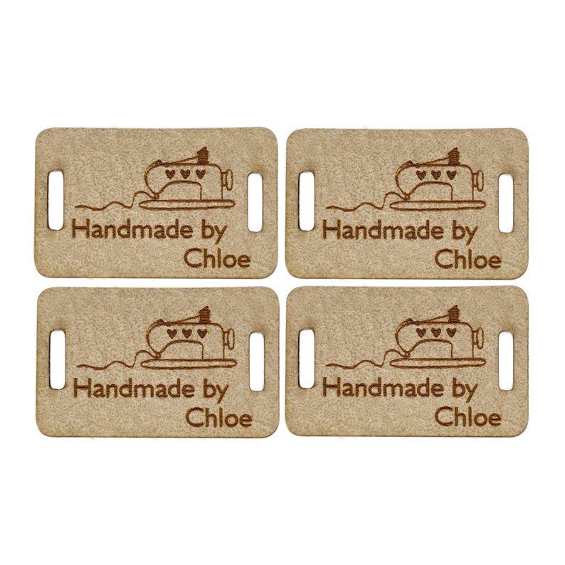 Custom Name Set of 50 28x18mm Faux Leather Tan Labels. Cute - Etsy UK