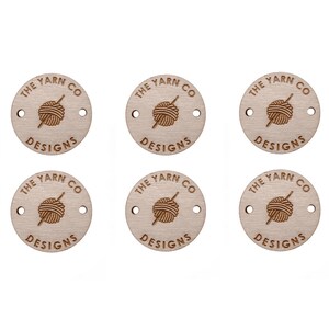 Birch Wood CIRCLE Tags 30mm Wooden Handmade Custom Personalized ...