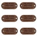 Walnut Wood OBLONG Tags 20mm X 16mm Wooden Add: Any Text, an Image or ...