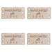 Personalised Cream Medium Size 20mm X 40mm Rectangle Faux Leather ...