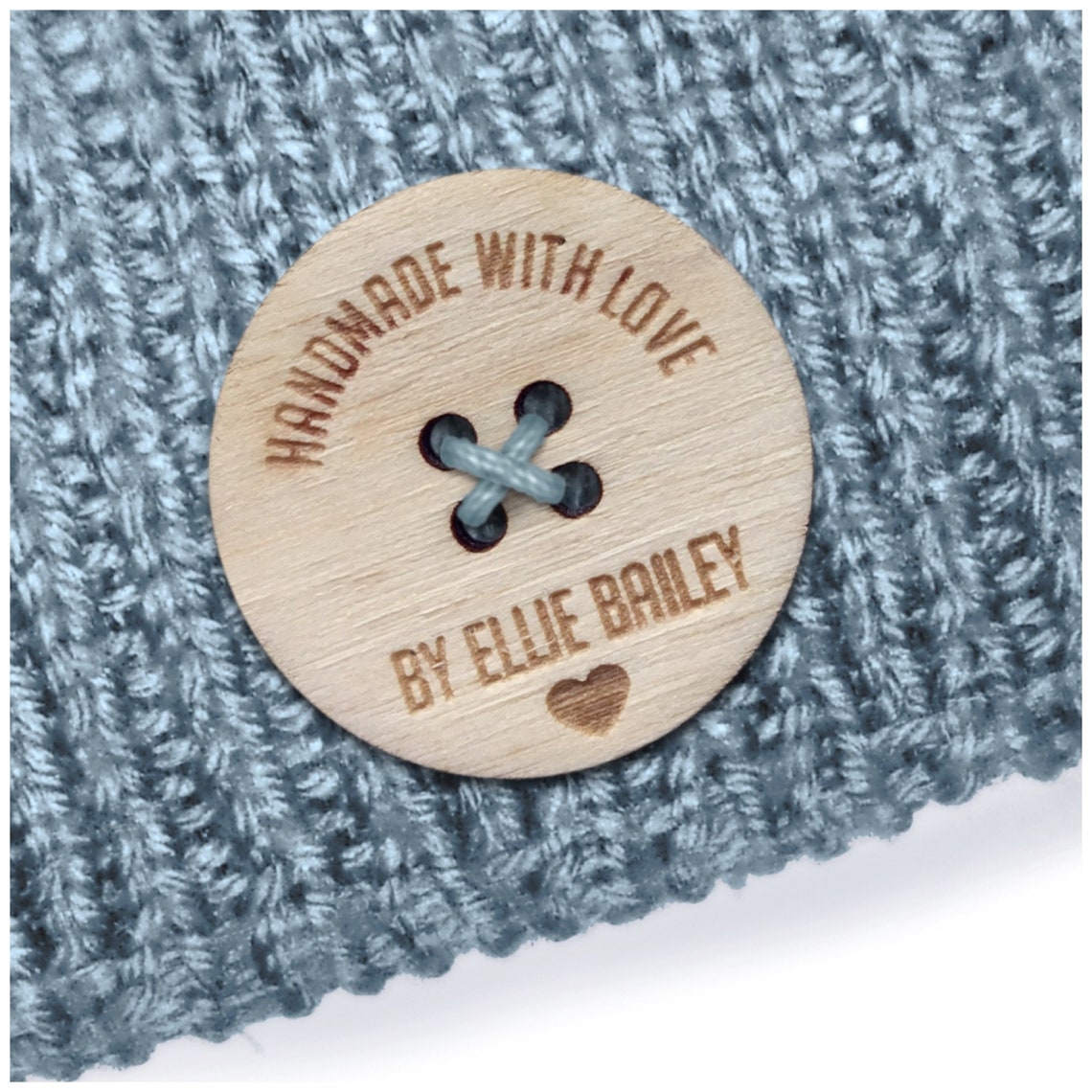 Personalised 20mm Wooden Birch Buttons for Handmade Products, Crochet ...