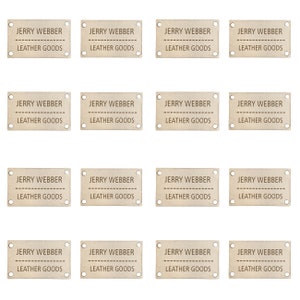 50 X 30mm Rectangle Large Patch Size Cream Faux Leather Labels. Custom ...