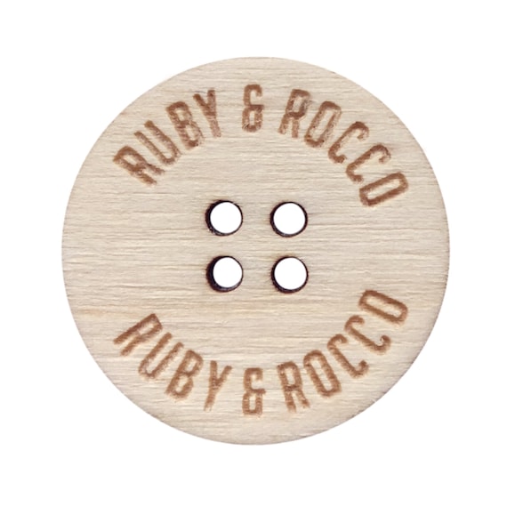 Personalised 20mm Buttons Wooden Custom Birch Wood Buttons | Etsy