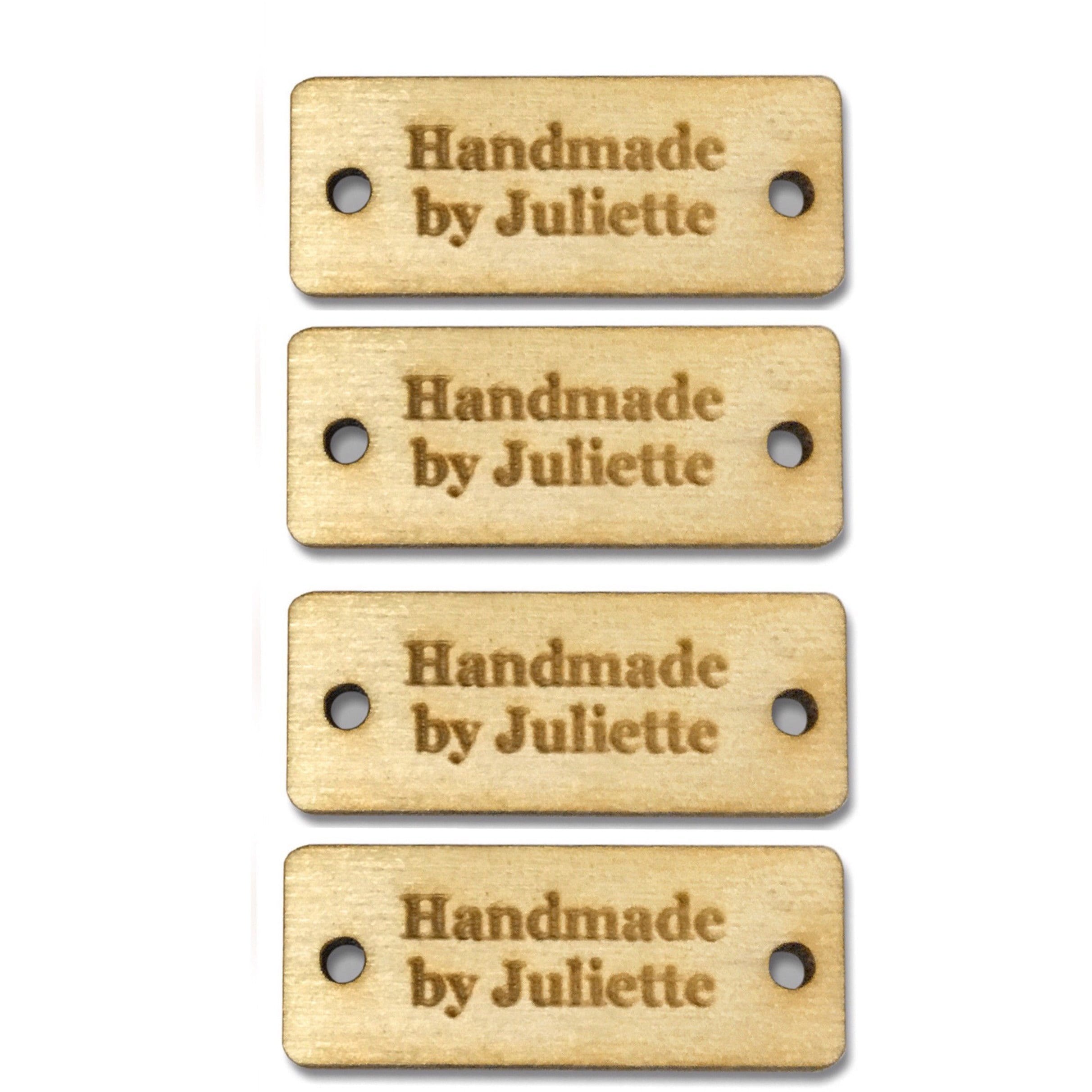 Custom RECTANGLE BAR Tags 28mm X 10mm Birch Wooden Handmade - Etsy UK