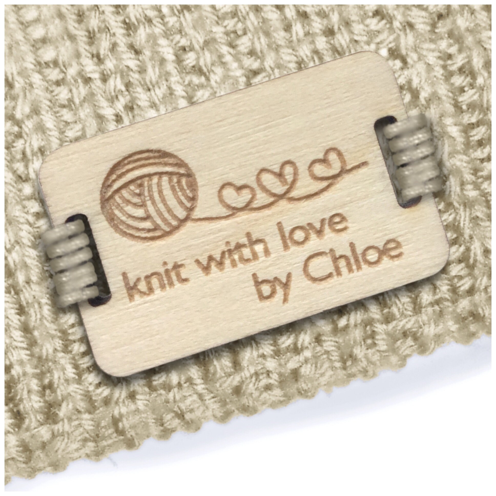 Personalised Set of 50 28x18mm Birch Wood Labels. Square | Etsy