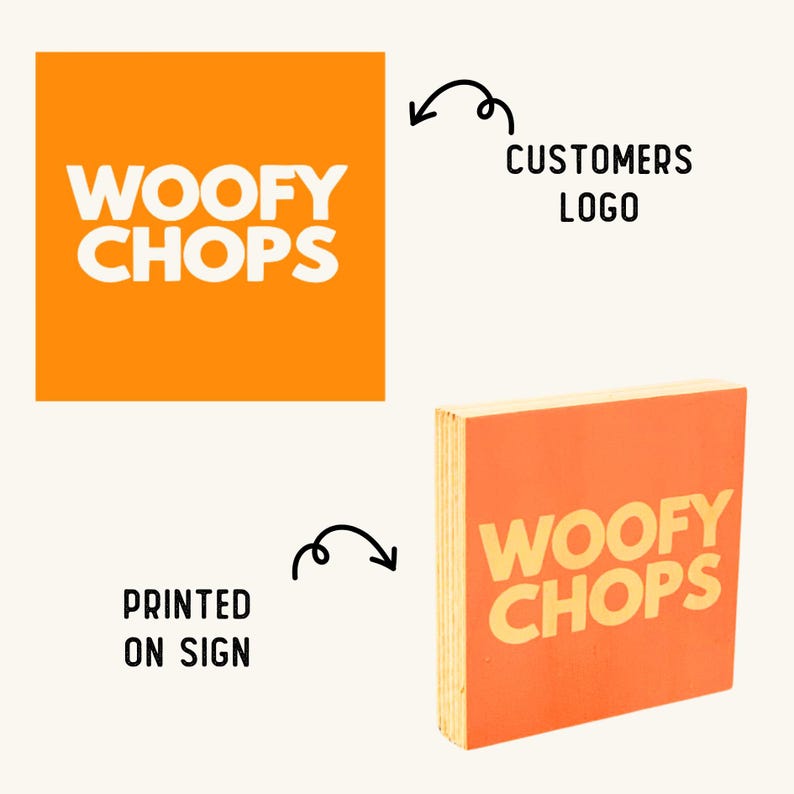 Full Colour Logo Sign - Square Table Top Logo - Craft Fair Market Logo ...