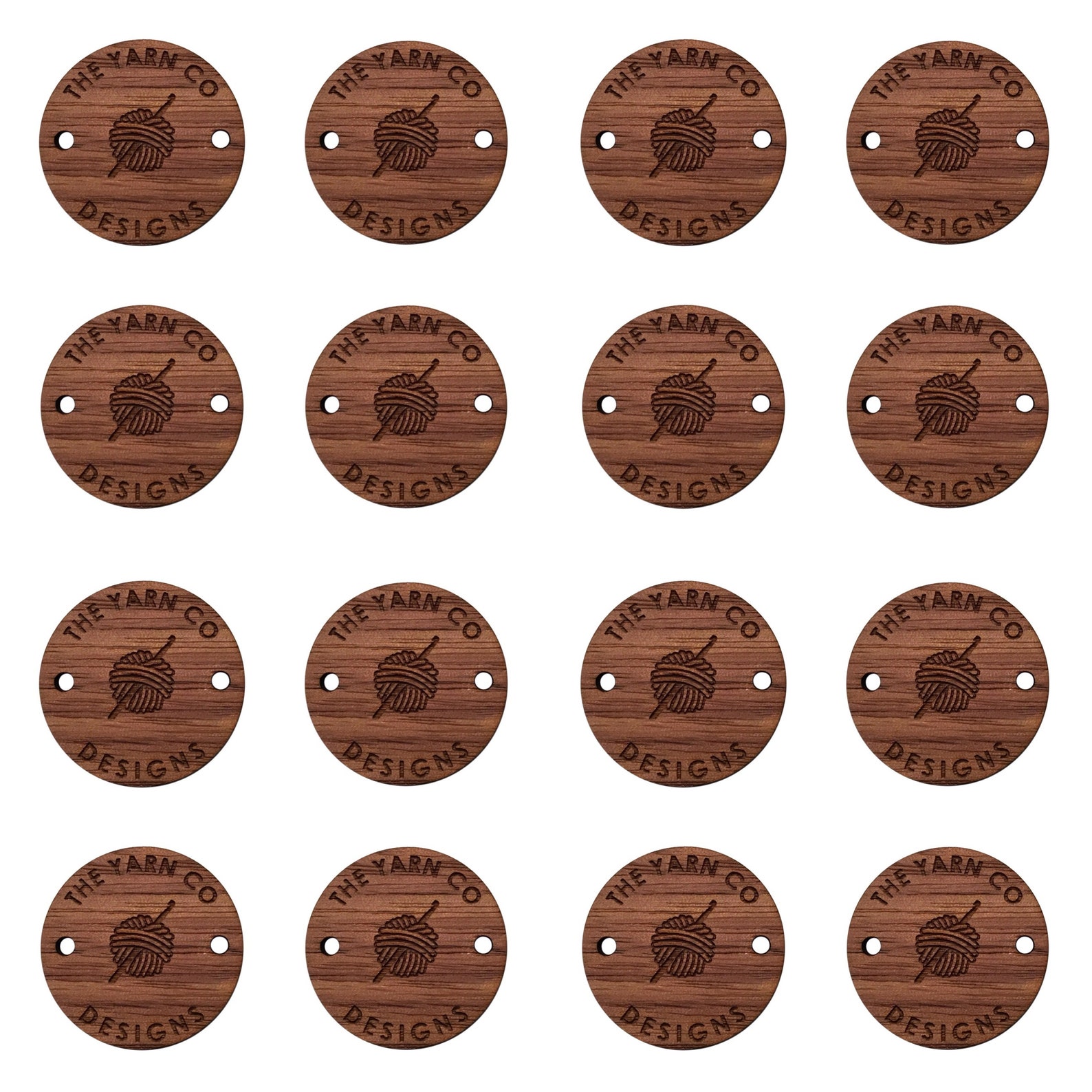 Personalised Walnut Wood CIRCLE Tags 30mm Wooden Handmade - Etsy UK