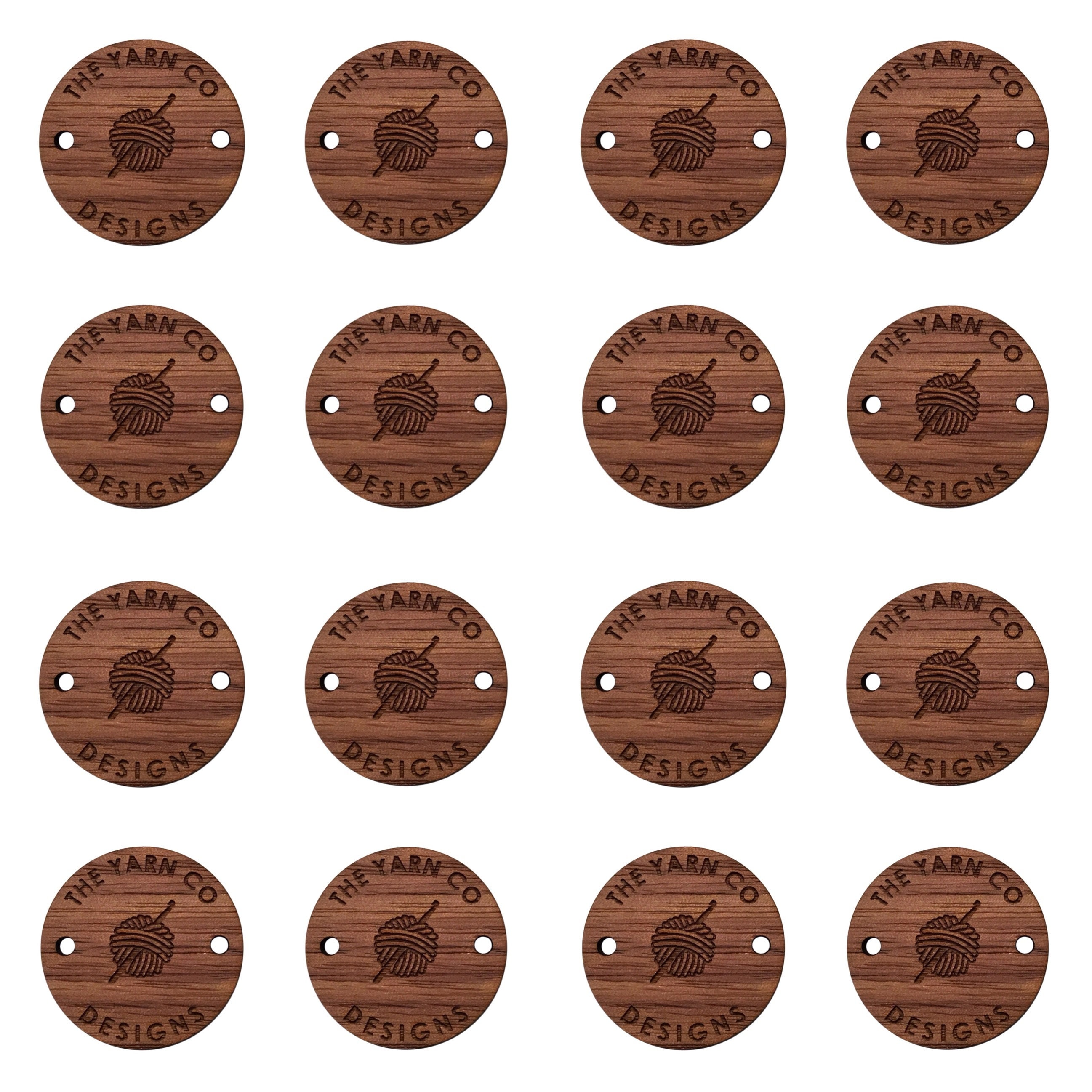 Personalised Walnut Wood CIRCLE Tags 30mm Wooden Handmade - Etsy UK