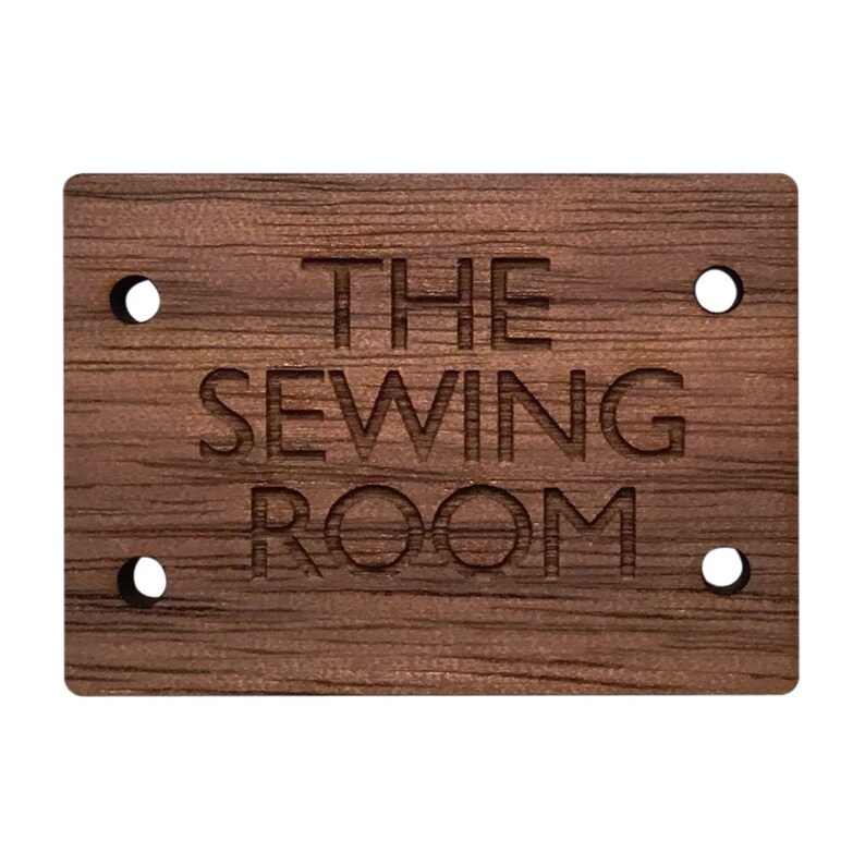 Walnut Wood RECTANGLE Tags 25mmx15mm Wooden Add: Any Text, an Image ...