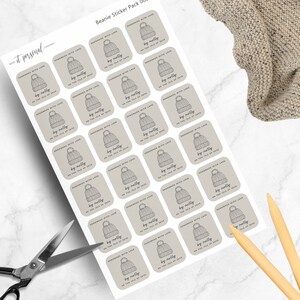 Knitted Hat Handmade Sticker Labels, Packaging Tags, Made With Love ...